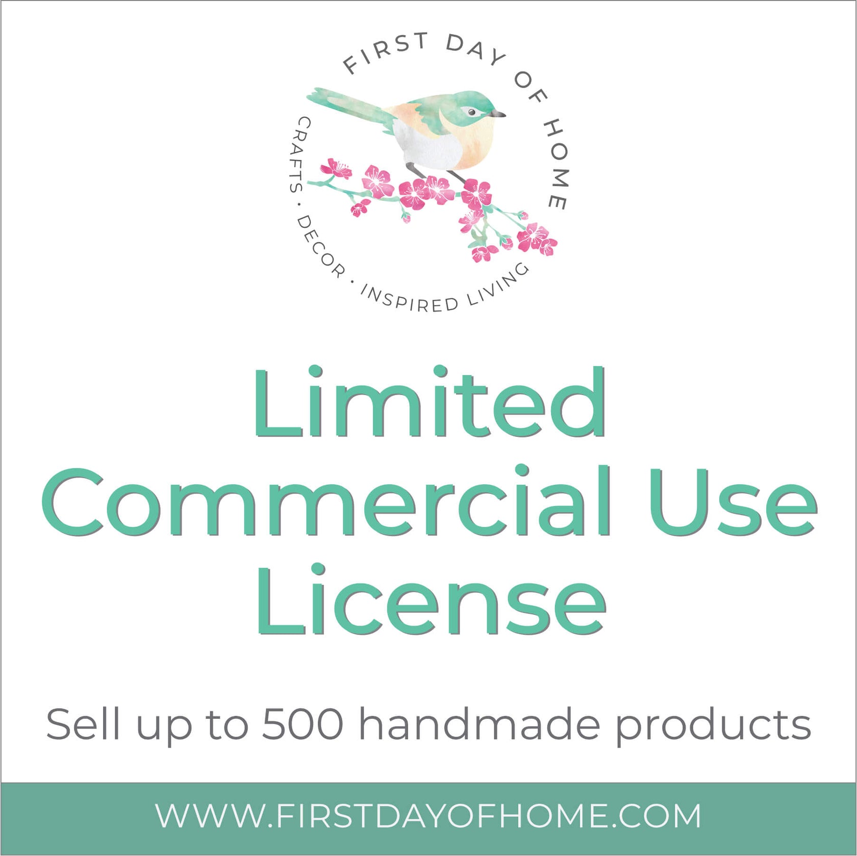 Limited Commercial Use License for Digital Files – First Day of Home